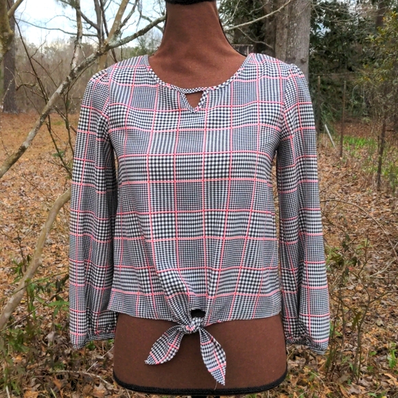 Amy Byer | Shirts & Tops | Amy Byer Girls Youth Tiefront Blackwhitered ...